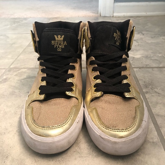 Supra | Shoes | Gold Supra High Tops | Poshmark
